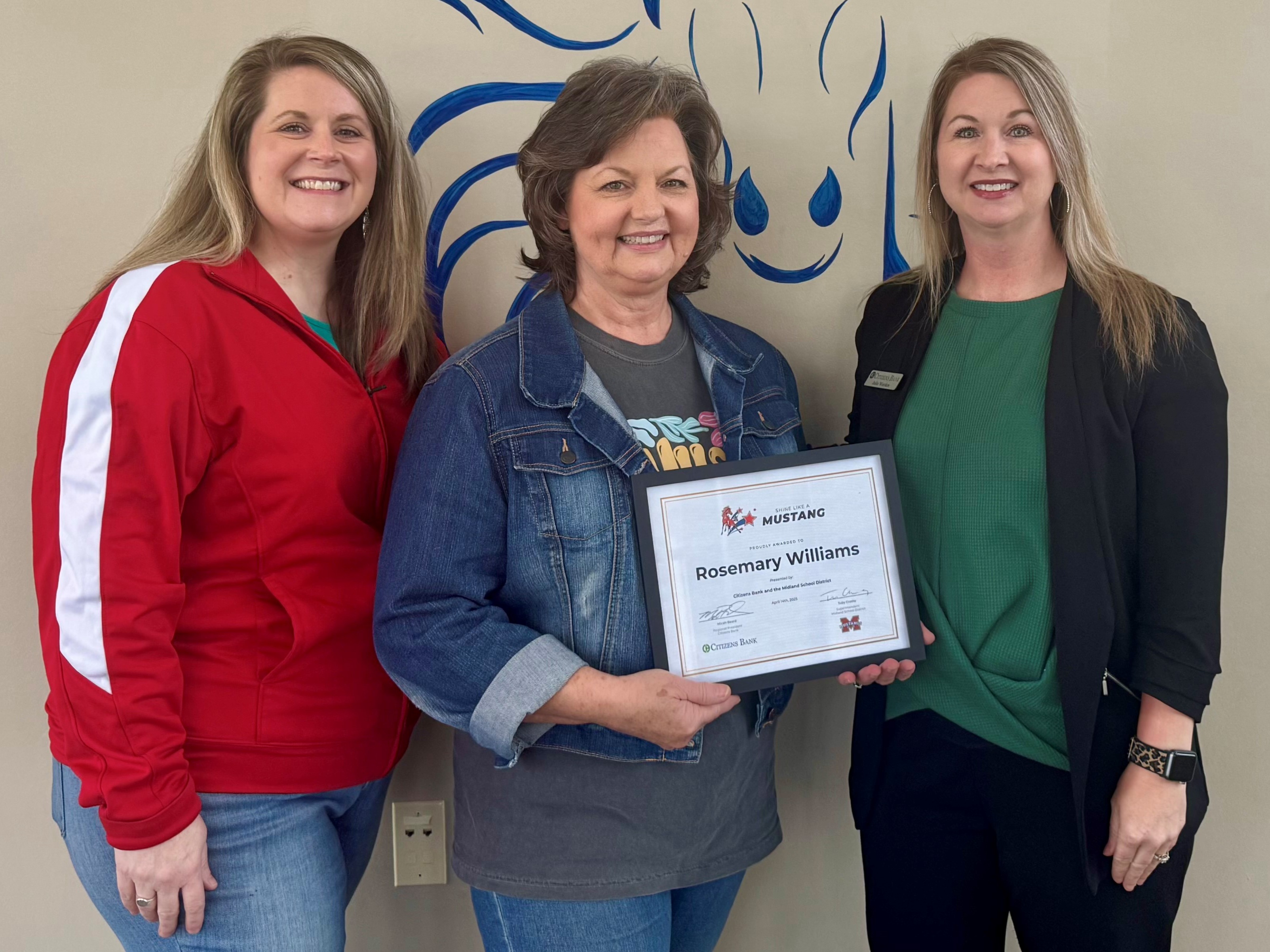 Citizens Bank, Midland Schools honor Rosemary Williams for 'Shining ...