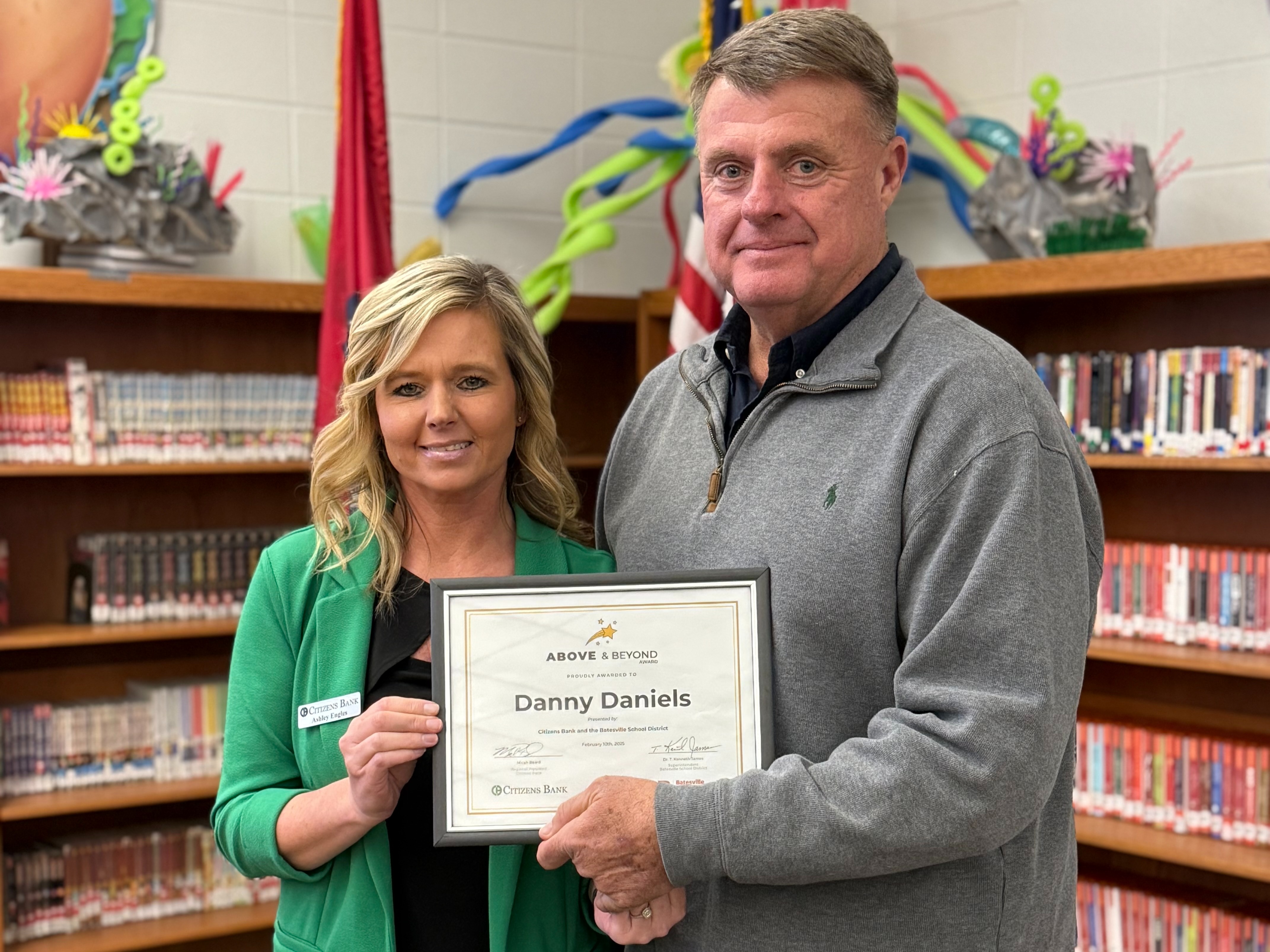 Citizens Bank, Batesville Schools honor Danny Daniels for going ‘Above ...